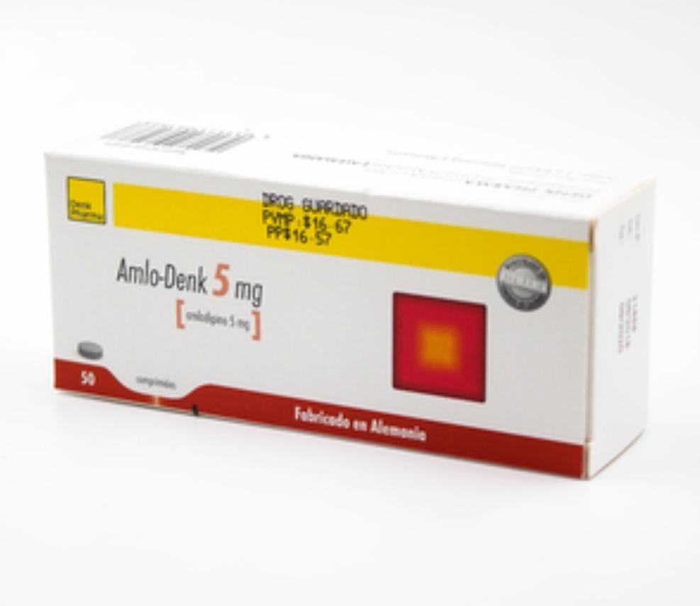 Amlo-Denk 5mg caja x 50 comprimidos. | Farmacia Avante