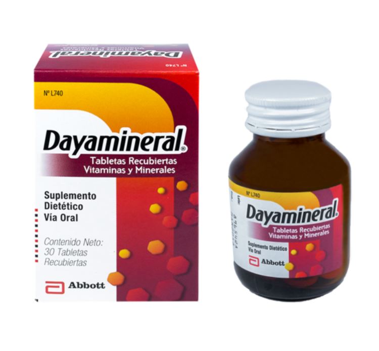Dayamineral frasco x 30 tabletas. | Farmacia Avante