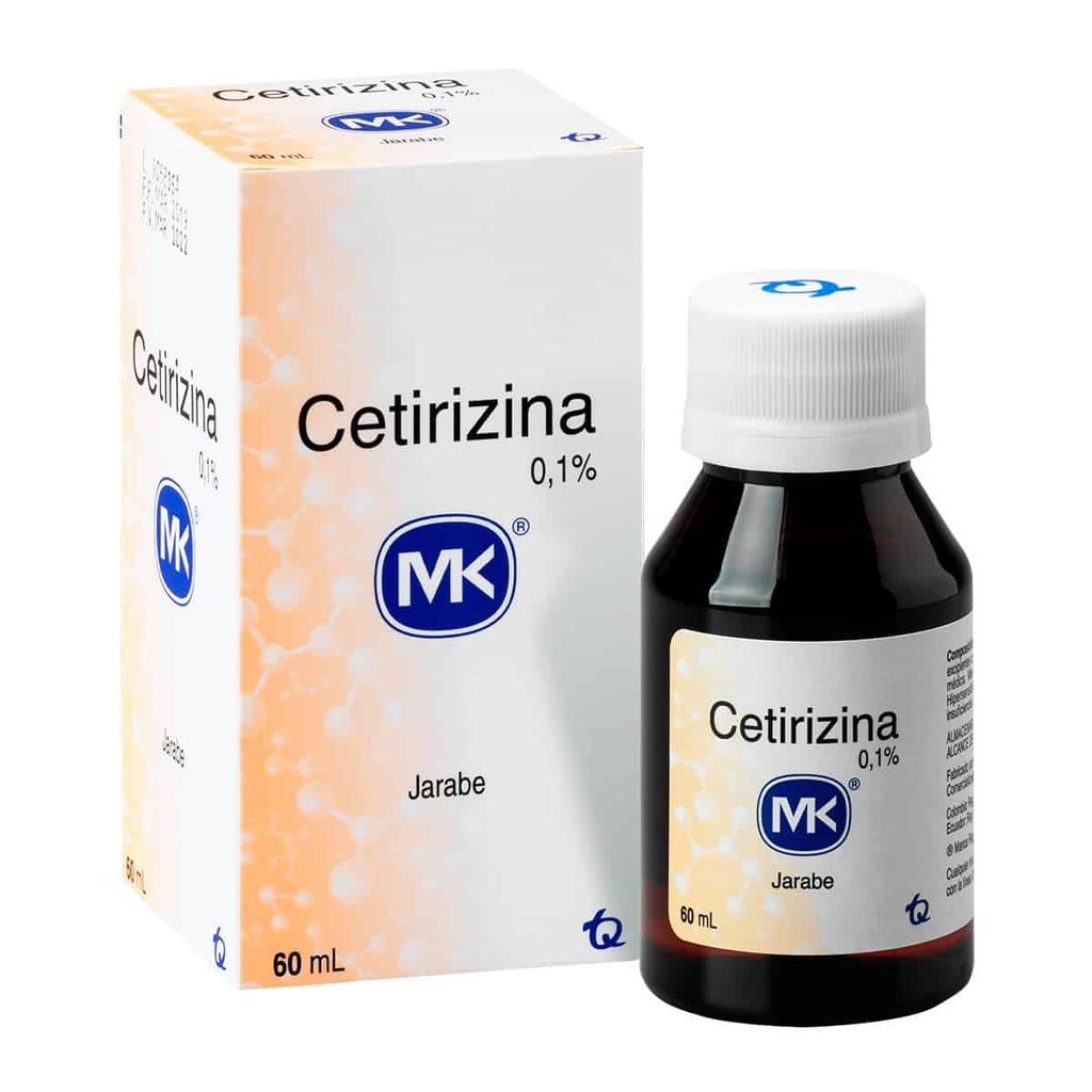 Cetirizina MK 5 mg jarabe frasco x 60 mL. | Farmacia Avante